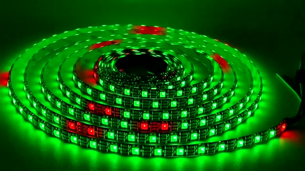 WS2812B dây Led ARGB 5V 60Led/m 5050 mỗi bóng một IC làm led đuổi, hiệu ...