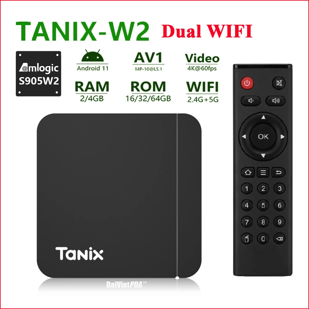 Android TV Box Tanix W2 - Amlogic S905W2, Android 11, RAM 2G/16G Wifi AC Bluetooth | Shopee Việt Nam