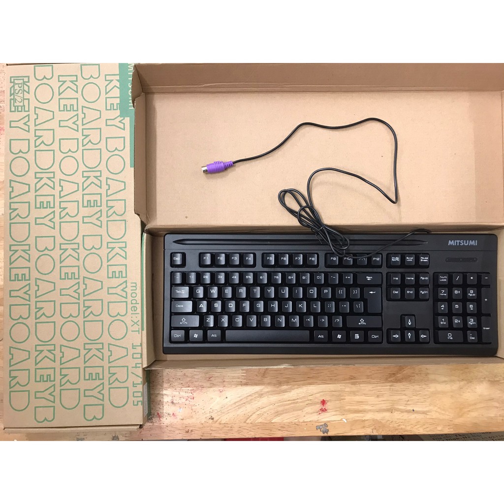 Bàn Phím Có Dây MITSUMI Cổng PS2, USB- Full Box, Bảo Hành 12 Tháng ...