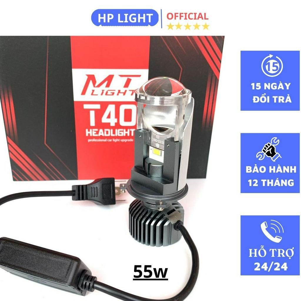Đèn Pha Led T40 Bi Cầu 55w Chân Đèn H4 Lắp Xe Máy - Ô Tô | Shopee Việt Nam