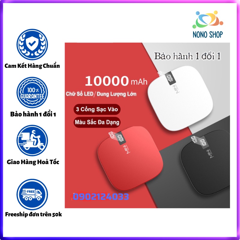 Pin Sạc Dự Phòng Mini Q3 Siêu Nhanh, Dung Lượng 10000mAh Power Bank ...