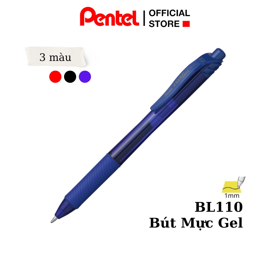 Bút Bi Bấm Tiện Lợi Pentel BL110 Trơn Mượt Siêu Nhanh Khô Bút Ký Ngòi 1 ...