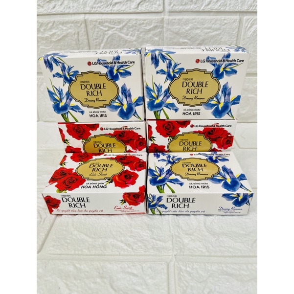 Xà phòng tắm Double Rich Hương Hoa IRIS - Hương Hoa Hồng hộp 90g ...