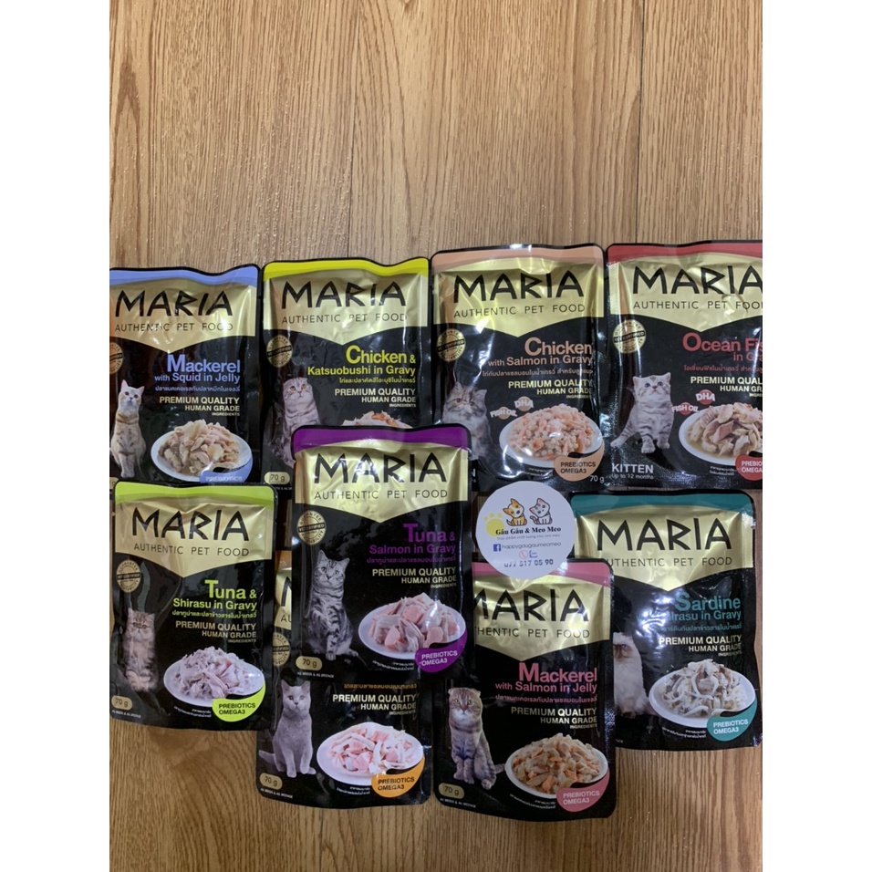MARIA CAT - PATE CAO CẤP CHO MÈO TỪ THÁI LAN GÓI 70G | Shopee Việt Nam