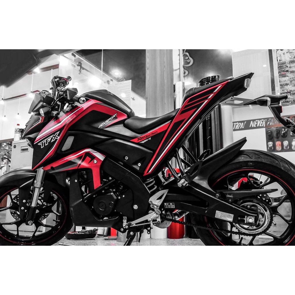 Tem trùm TFX yamaha đỏ đen - Độ dán team trùm decal xe máy - Team trùm ...