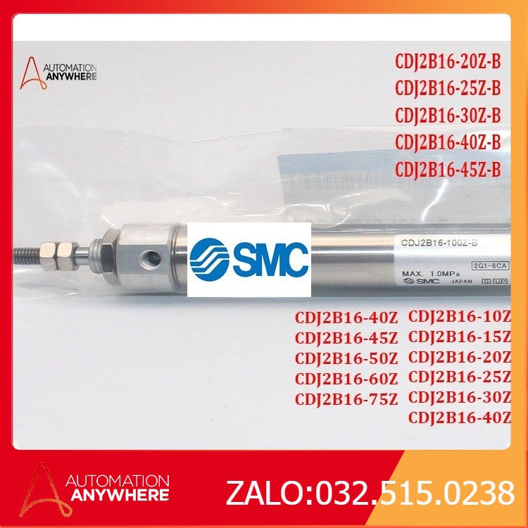 XI LANH KHÍ NÉN SMC CDJ2B16-20Z-B CDJ2B16-25Z-B CDJ2B16-30Z-B CDJ2B16-40Z-B CDJ2B16-45Z-B ...