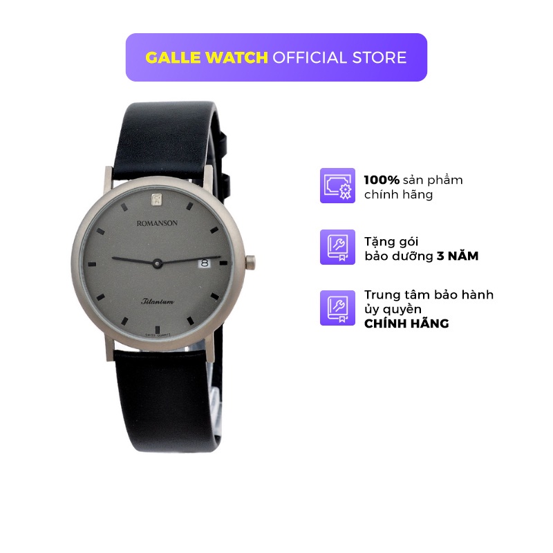 Đồng hồ Romanson Men Watch UL0576NMWGREY nam vỏ Titanium mặt kính chống ...
