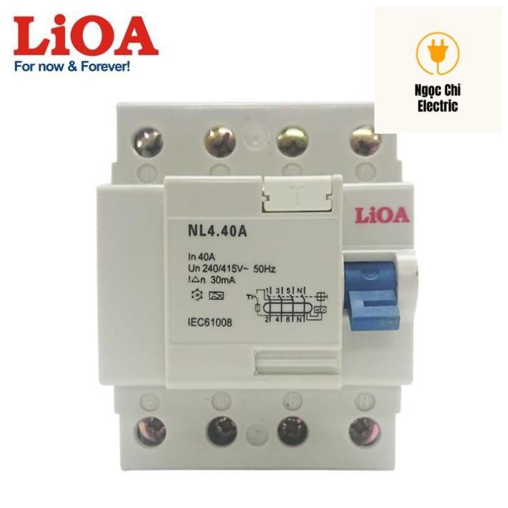 [CHÍNH HÃNG] Aptomat chống giật 40A LIOA - Loại 4 Cực 40A 30mA 415V AC ...