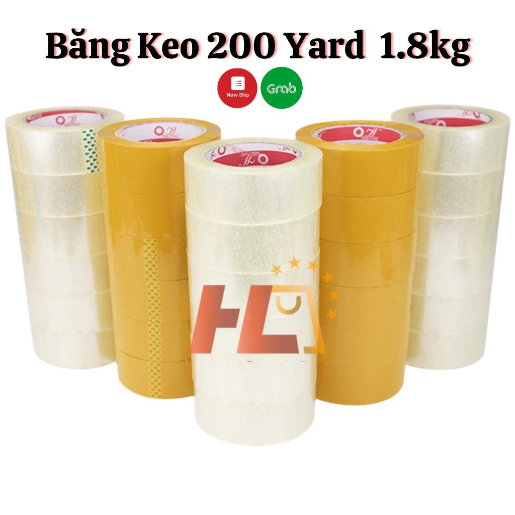 Băng keo trong, băng keo đục 200 yard nặng 1,8kg lõi siêu mỏng 4 ly ( 1 cây 6 cuộn ...