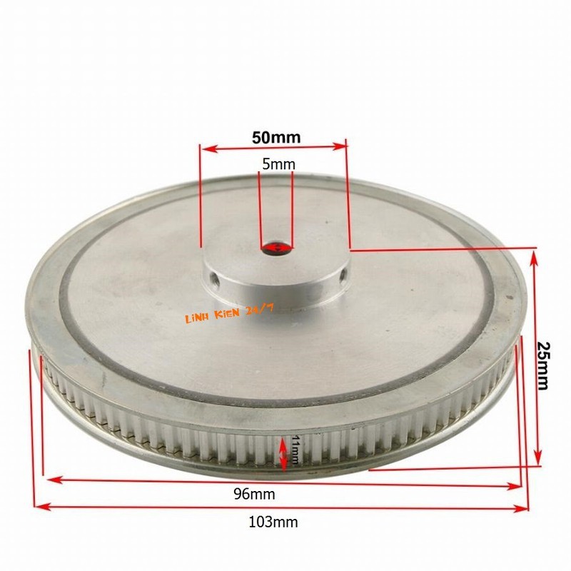 Puly Bánh Răng Nhôm XL60-60 Răng-Trục 5mm Đường Kính 96mm | Shopee Việt Nam