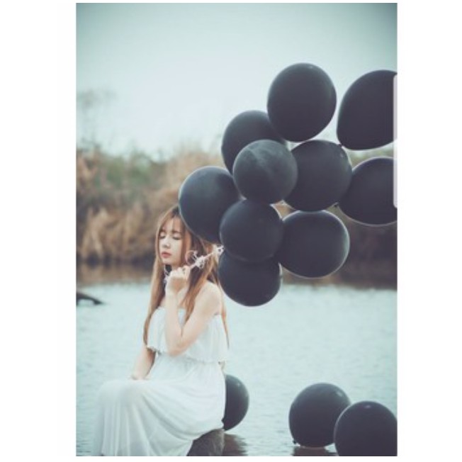 Set 50 cái bong bóng màu đen | Shopee Việt Nam