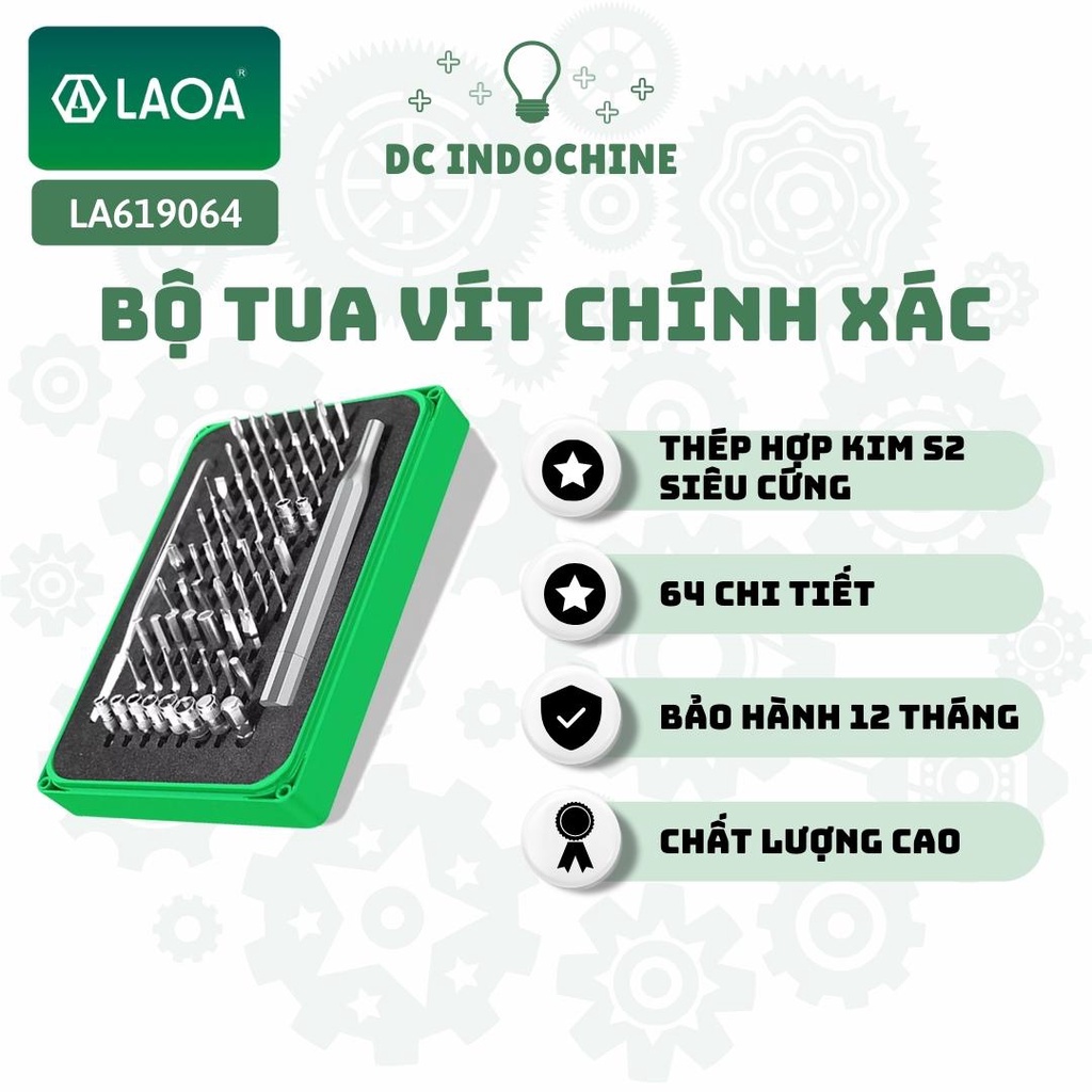 Bộ tua vít chính xác 64 trong 1 LAOA LA619064 chuyên dụng, hàng chính hãng | Shopee Việt Nam