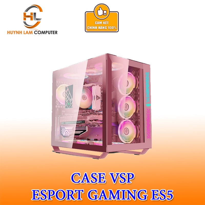 Vỏ máy tính Case VSP ES5 (ATX/MICRO-ATX/MINI-ATX)(HỒNG)(KHÔNG FAN) Chính hãng | Shopee Việt Nam