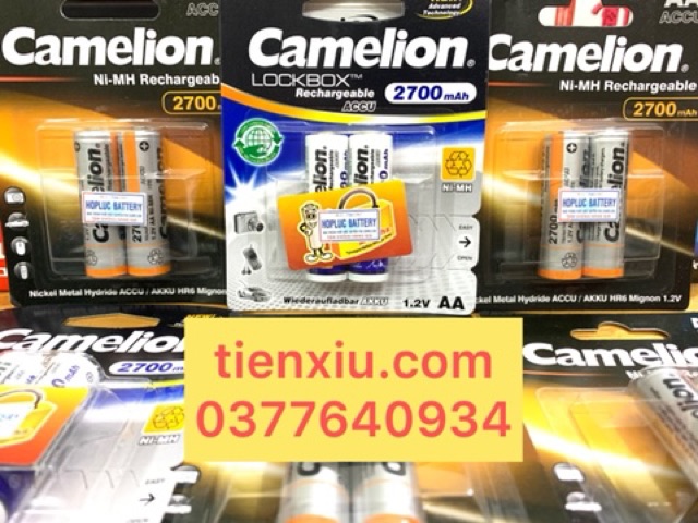 set 2 pin sạc AAA camelion xịn nhập khẩu dùng cho wii , xbox 360 ,xbox ...