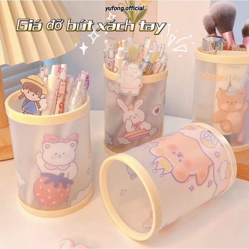 Hộp đựng bút tròn trong suốt cho bé gái trong hộp đựng bút tự làm sáng ...