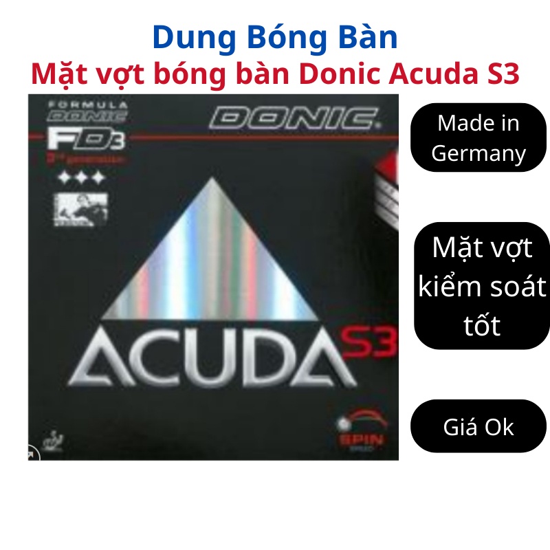 Mặt vợt bóng bàn Donic Acuda S3 | Shopee Việt Nam