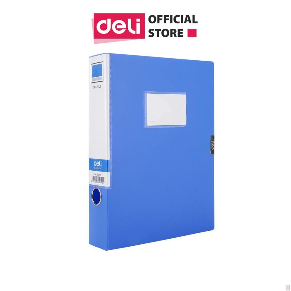 File hộp Deli - 5cm/7cm/10cm - chất liệu PP tốt - Xanh dương - 1 chiếc ...