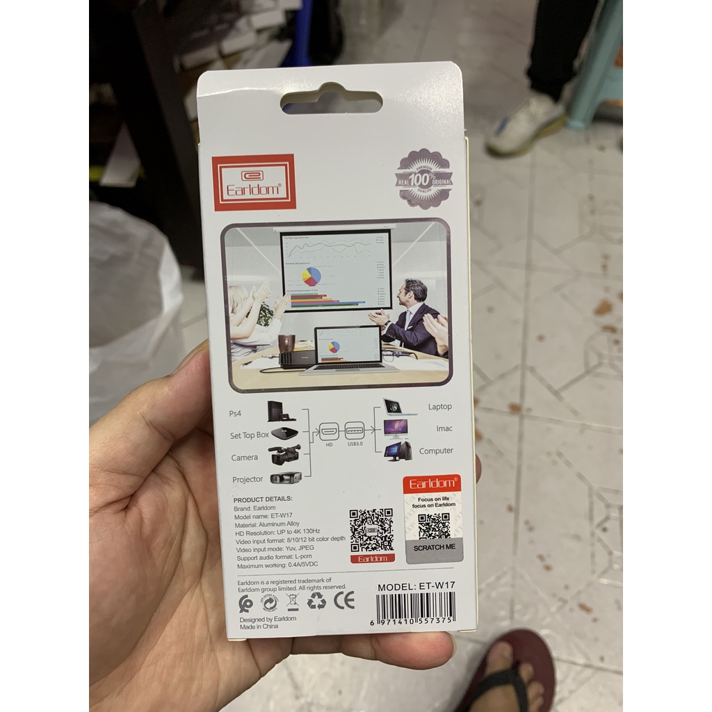Cáp HDMI to USB 3.0 video capture Earldom ET-W17 - hỗ trợ Live Stream, ghi hình từ điện thoại ...