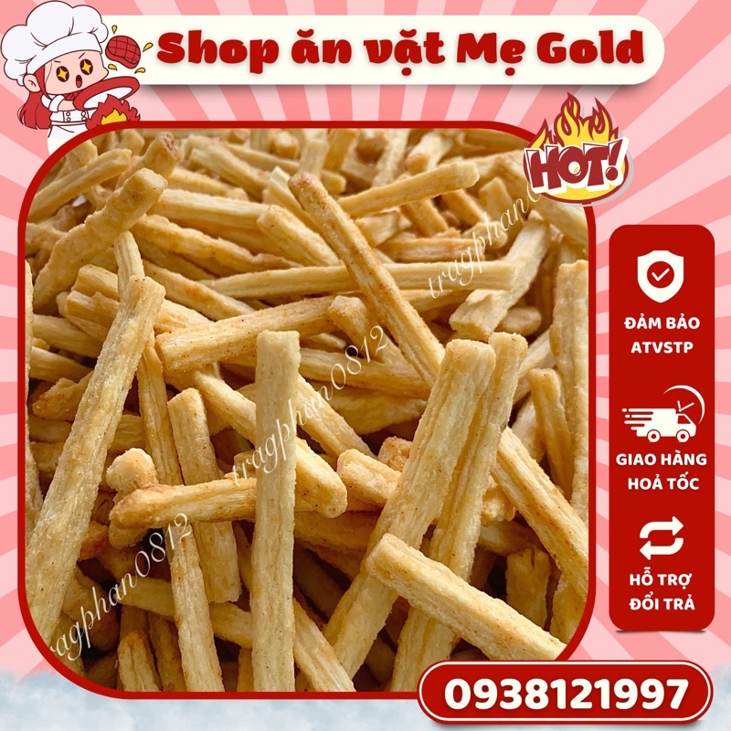 Snack khoai tây que, que khoai tây tẩm vị giòn tan (500g) | Shopee Việt Nam