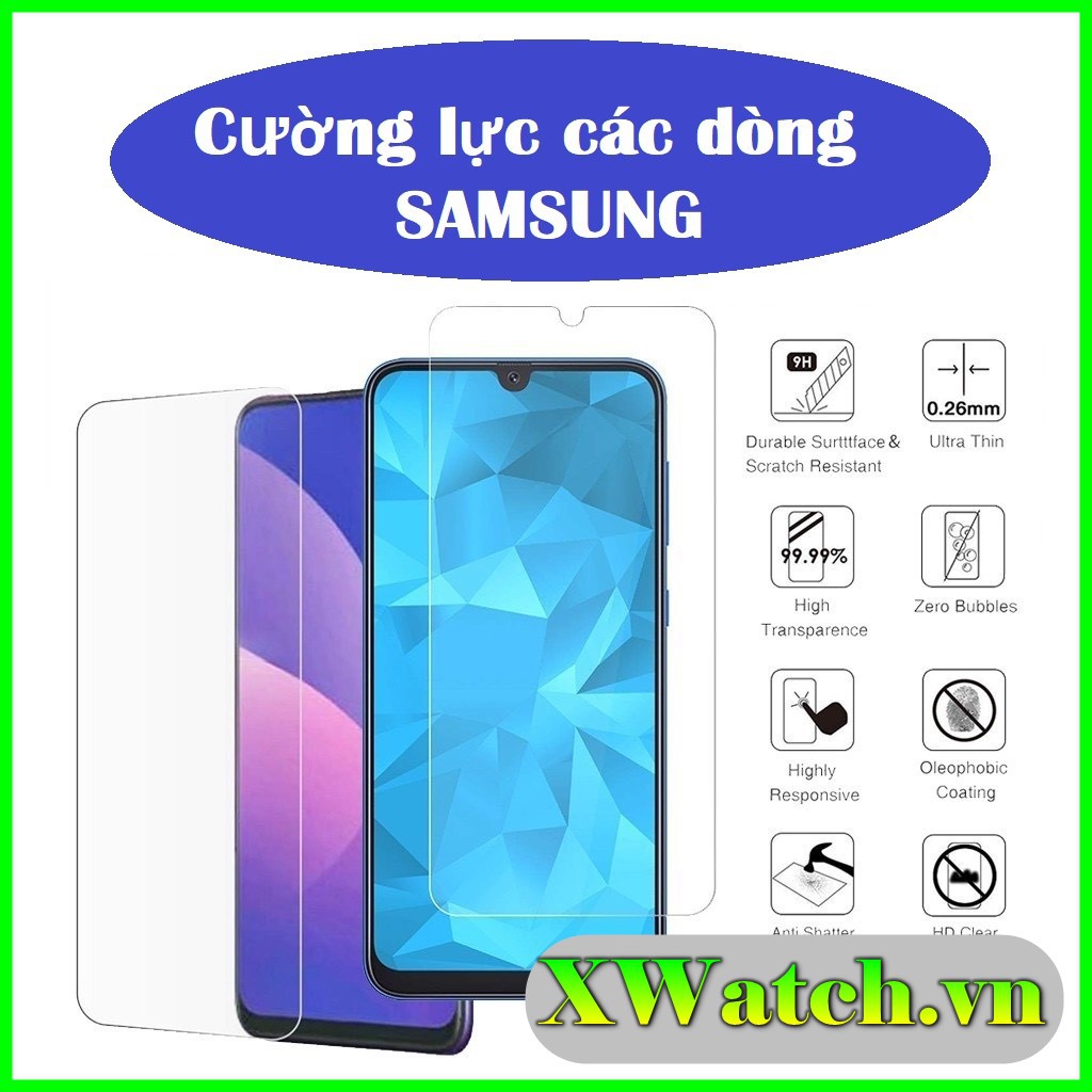 Kính cường lực Samsung Galaxy A13 A23 A33 A73 A03 A53 S21 FE M32 A22 A03S M62 A12 A02S A02 M02 ...