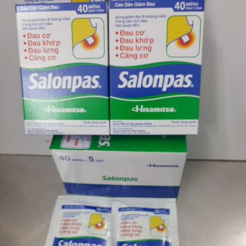 5 Hộp nhỏ Salonpas(1Hộp 40miếng) | Shopee Việt Nam
