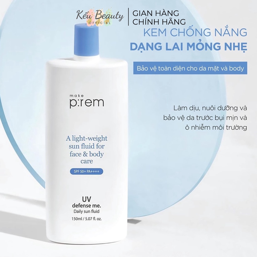 Kem Chống Nắng MAKE PREM UV Defense Me SPF50+ PA++++ (70ml) | Shopee ...