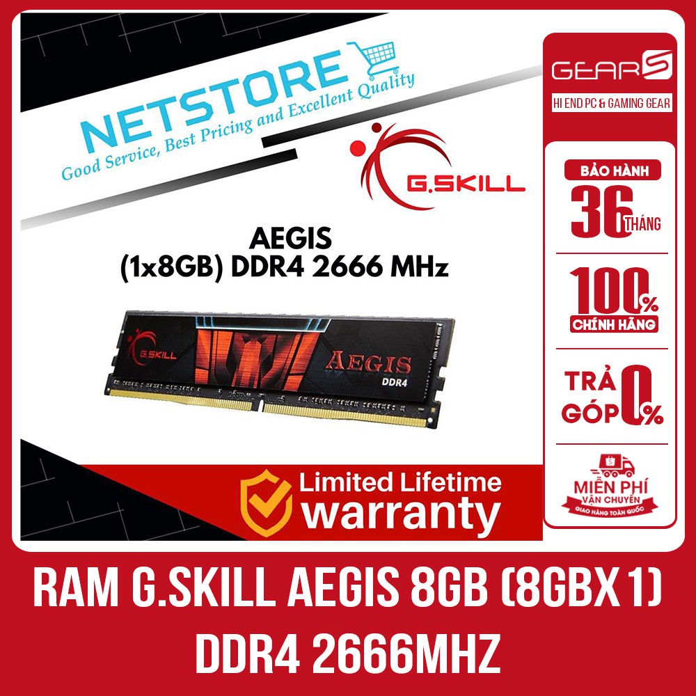 Ram G.skill Aegis 8GB Ddr4 Bus 2666MHz - Bảo hành 36T Chính hãng Mai ...