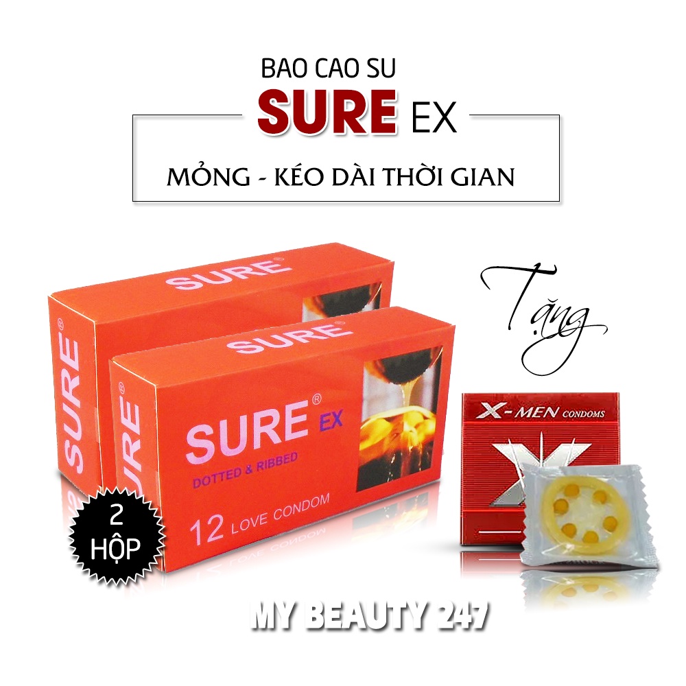 [HOT] Bao Cao Su SURE EX (Hộp 12C) -Dòng Bcs Gân Gai Kích Thích, Khiến ...