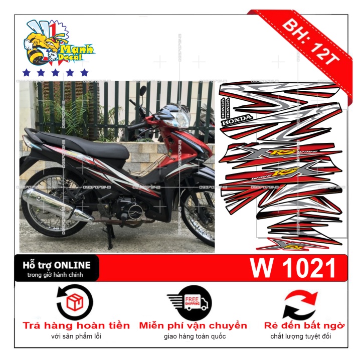 Ten rời xe wave rsx 2010 mẫu zin đỏ đen | Shopee Việt Nam