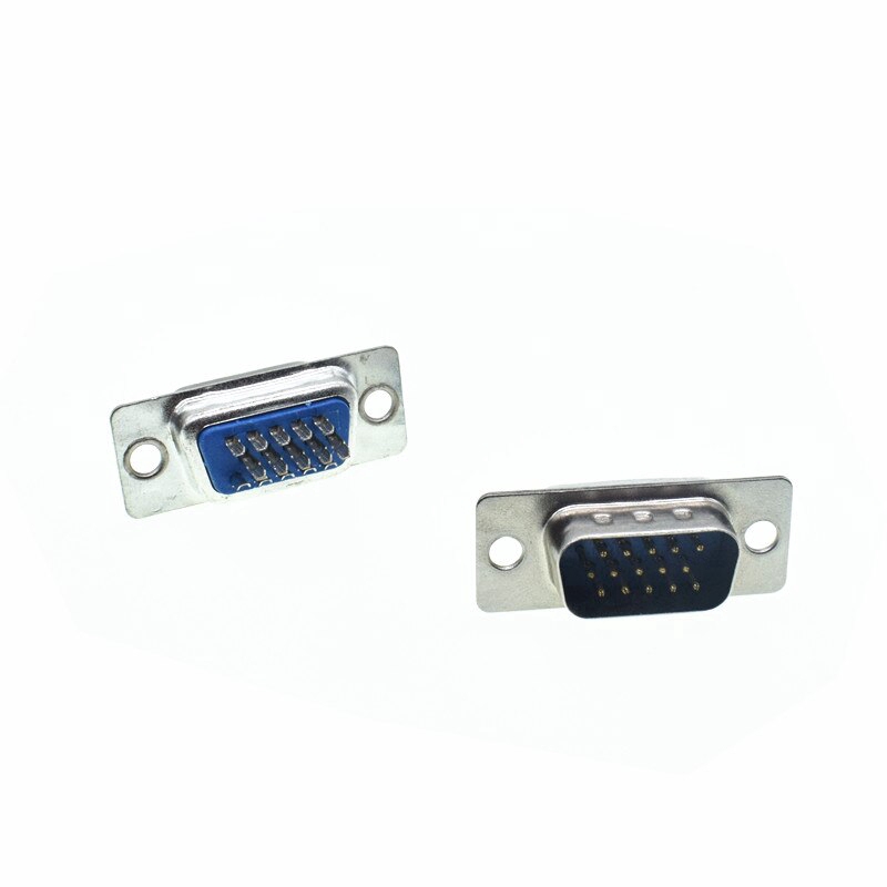10pcs DB15 3Row Parallel VGA Port HDB9 15 Pin D Sub Male Female Solder Connector Plastic Shell ...