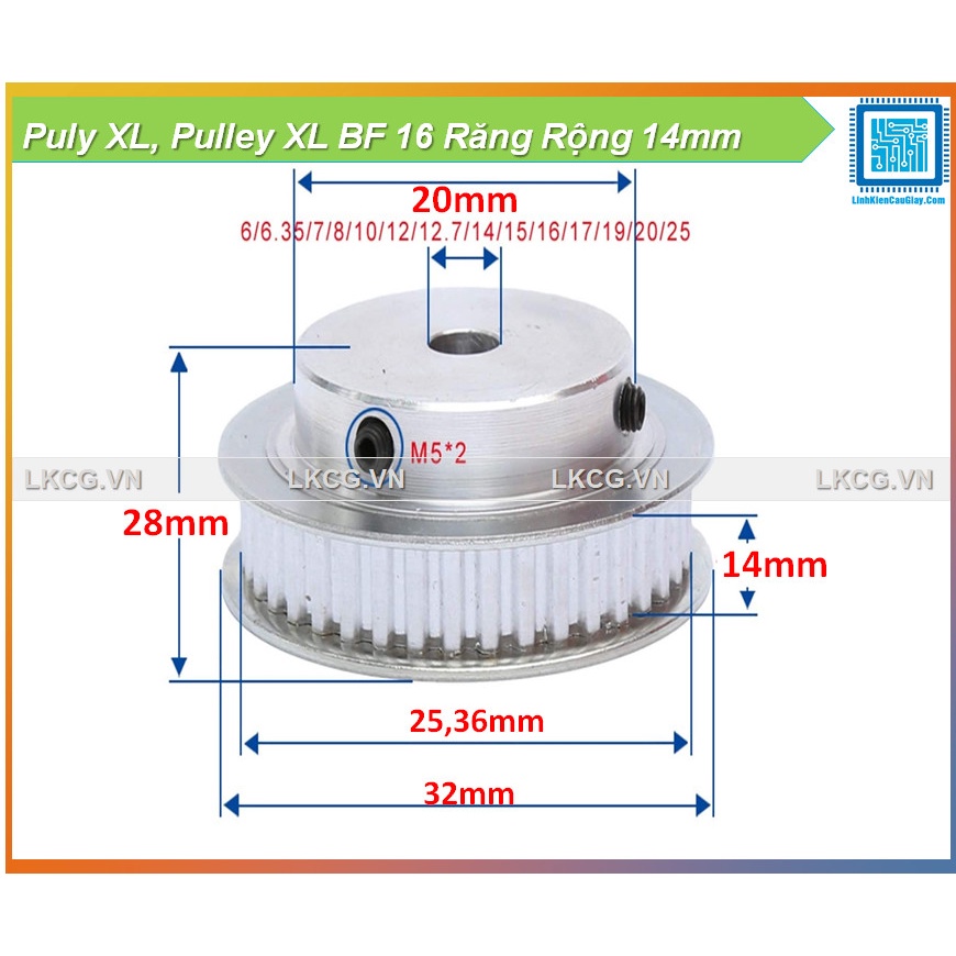 Puly XL, Pulley XL BF 16 Răng Rộng 14mm | Shopee Việt Nam