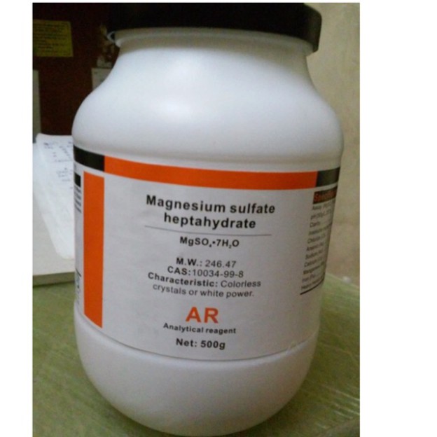 Hóa chất MgSO4.7H2O Magnesium Sulfate Heptahydrate 500g Magie sunphat ...