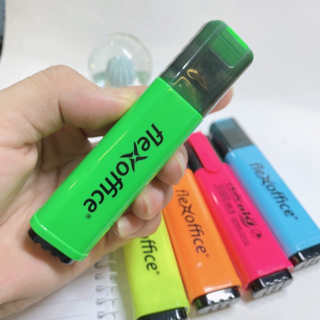 Bút Highlight Flexoffice dạ quang, bút đánh dấu ghi nhớ dòng nhiều màu ...