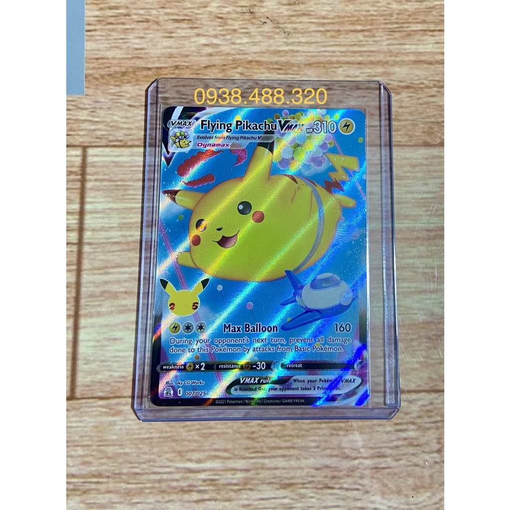 Thẻ bài Pokemon TCG :Flying Pikachu VMAX - 7/25 - Ultra Rare chính hãng ...