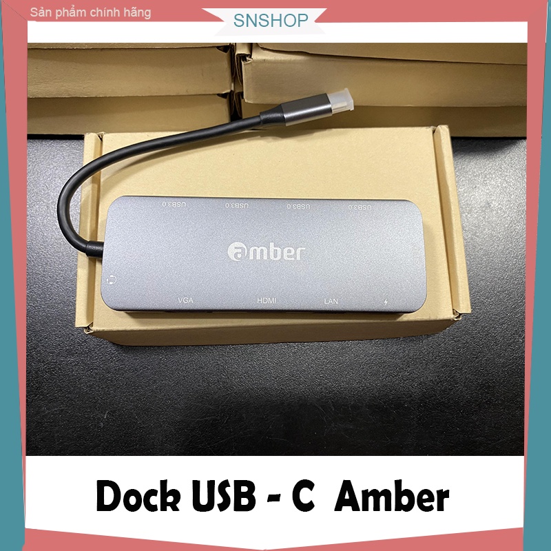 Hub USB-C Amber - Dock chuyển đổi cổng kết nối USB, xuất màn hình 4K ...