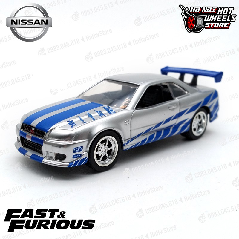 Xe Brians Nissan Skyline Gt R R34 Fast And Furius đồ Chơi ô Tô Mô Hình 6991