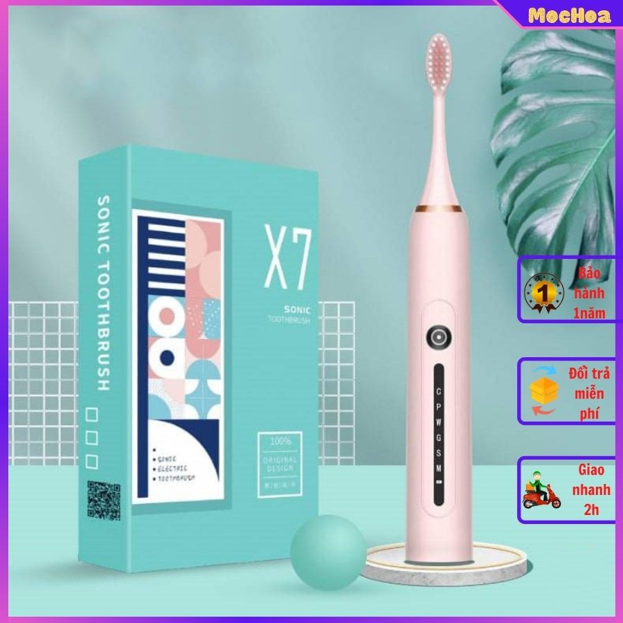 Bàn chải đánh răng điện Sonic X7 bản nâng câp, công nghệ châu âu, sạc 1 ...