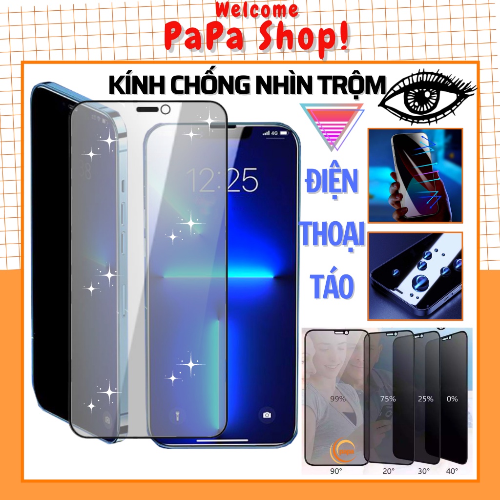 Cường lực chống nhìn trộm iphone 16 Promax 15 Promax Xs max 11 12 13 14 ...