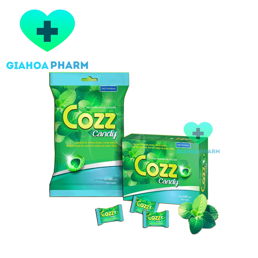 Kẹo ngậm Cozz Candy (Dược Hậu Giang - DHG Pharma) - làm ấm, thông họng ...