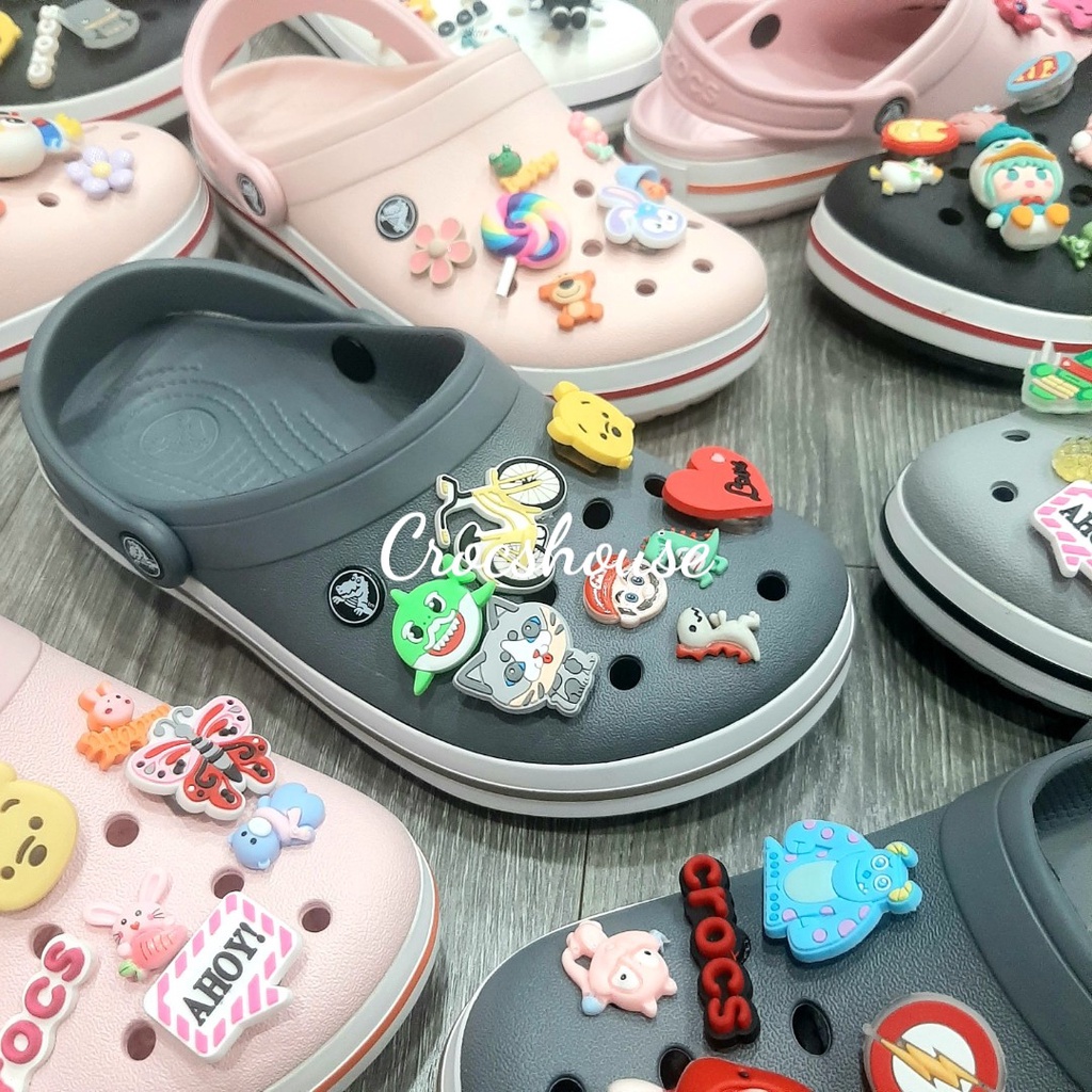 Dép crocs band nam nữ hàng cao cấp nam nữ nhiều màu tặng kèm jibbitz ...