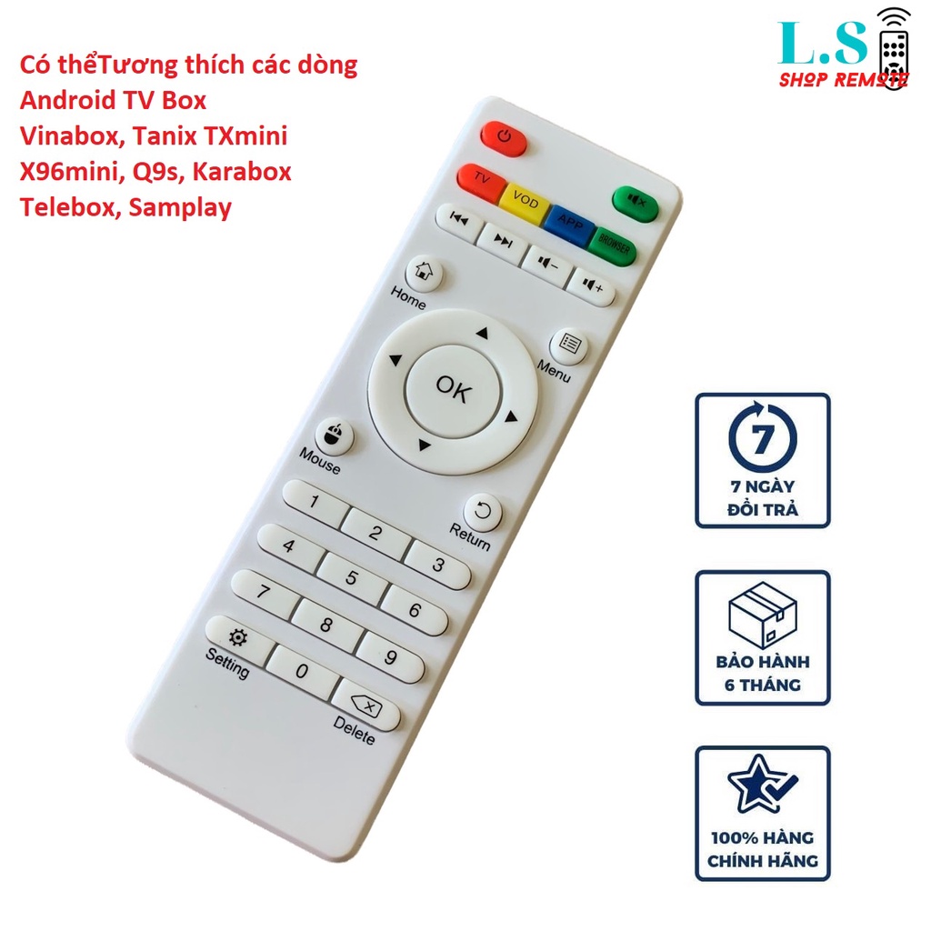 Remote điều khiển Androi tv box đa năng các dòng Vinabox, Tanix TXmini ...