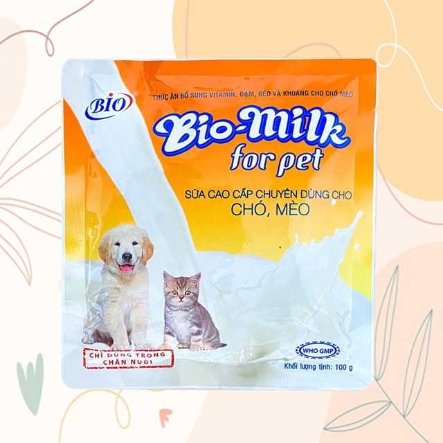 Sữa BioMilk cho chó mèo con sơ sinh sữa cho mèo con Bio Milk gói 100g ...