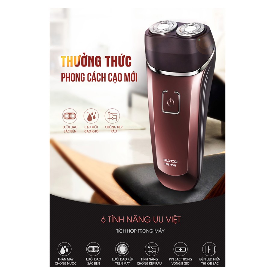 Máy cạo Râu điện Flyco FS871 chính hãng Cao Cấp | Shopee Việt Nam
