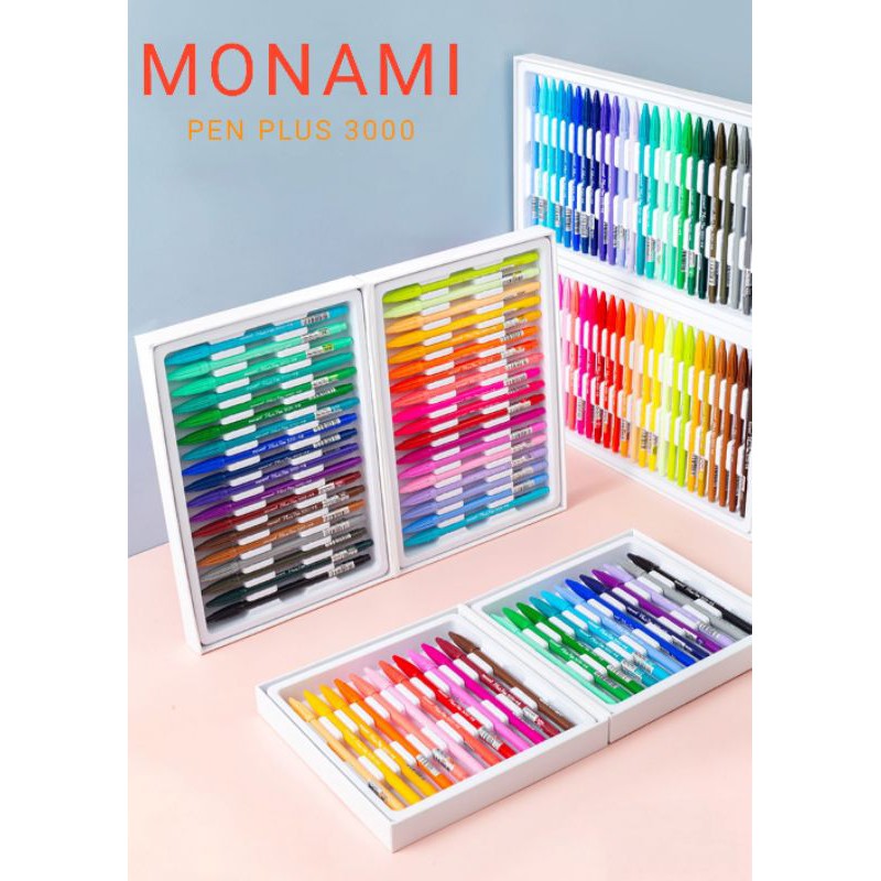 |ORDER| HỘP TRẮNG BÚT LÔNG MONAMI PEN PLUS 3000 24/36/48 MÀU | Shopee ...