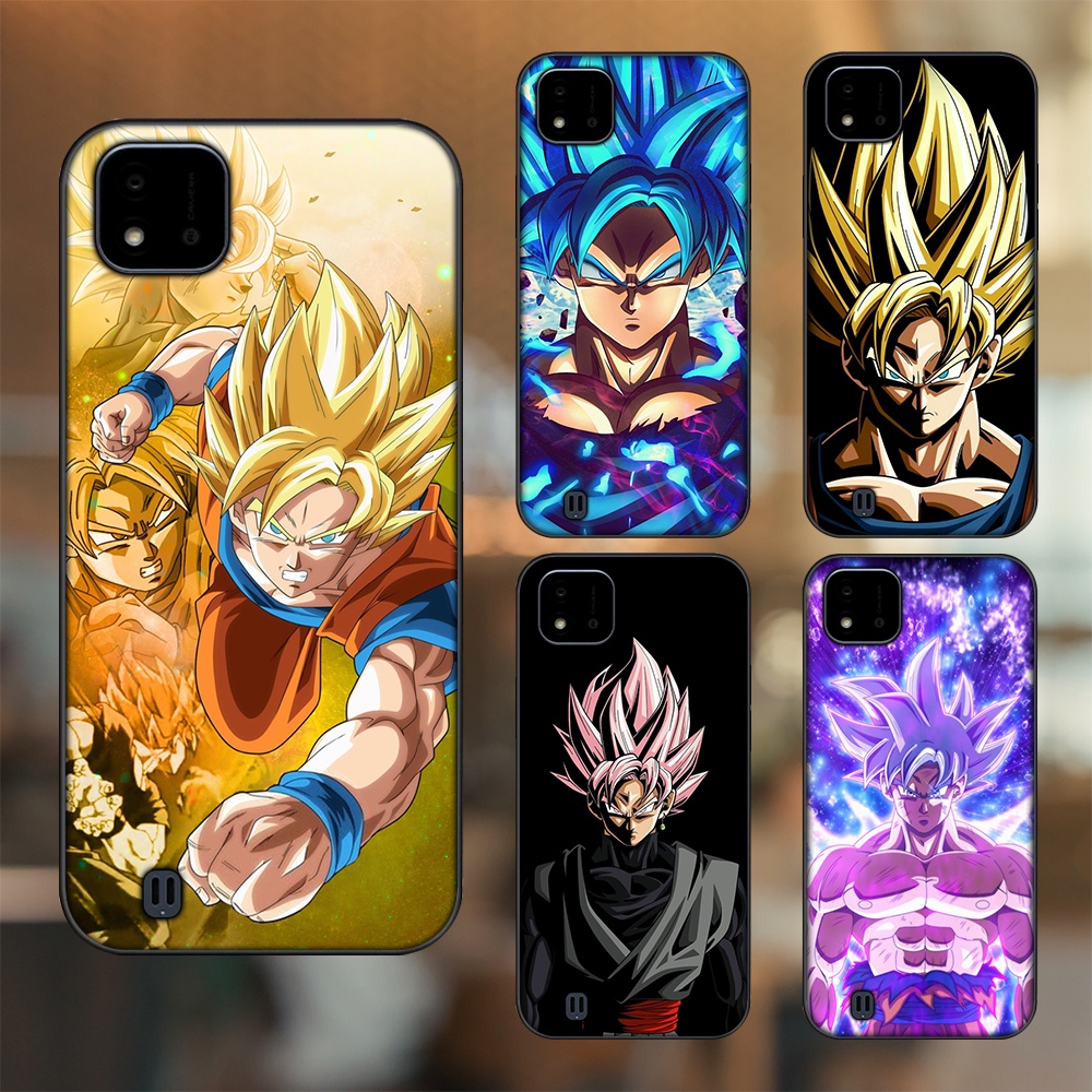 Ốp lưng Realme C11 2021, C20 viền đen in hình Goku Dragon Ball | Shopee ...