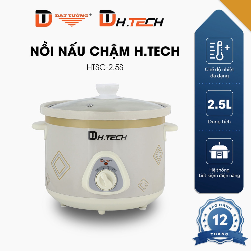 [HTSC-2.5S] NỒI NẤU CHẬM HTECH - Hàng Chính Hãng | Shopee Việt Nam