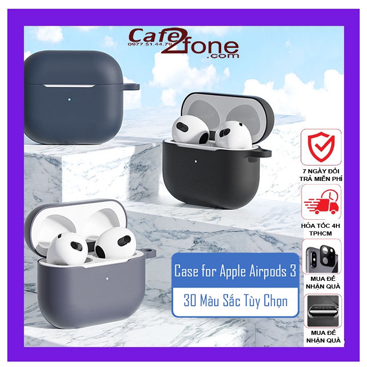 Vỏ Airpods 3 có móc chống mất, bảo vệ tai nghe Airpod 3 chống sốc ...