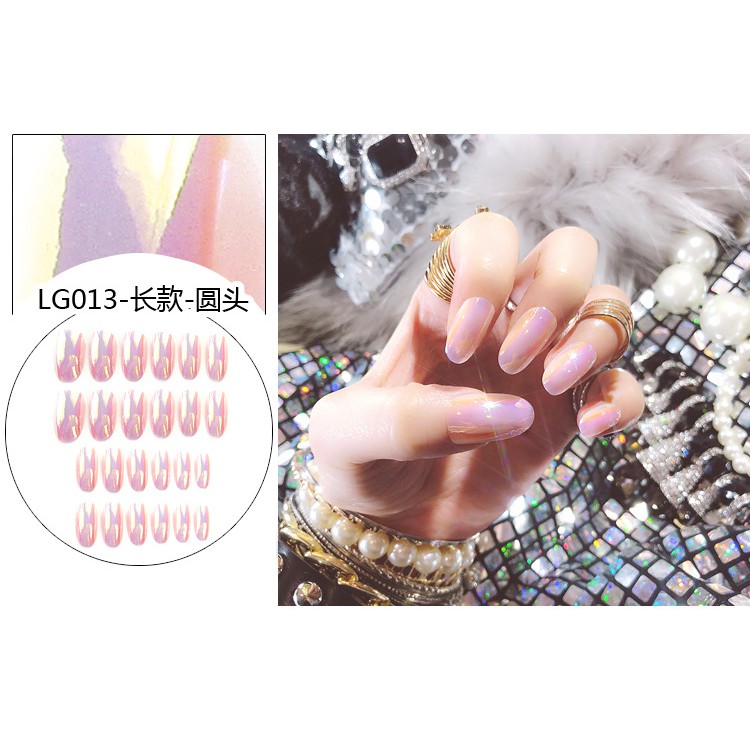 Bộ Nail 24 Móng Tay Giả HOLOGRAM LG13 [Tặng Dũa+Keo+Miếng Dán] | Shopee ...