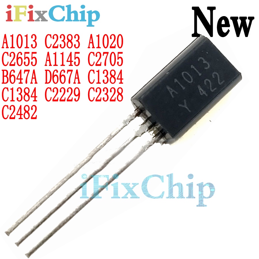 Bộ 50 Linh Kiện Điện Tử 2SA1013 2SC2383 2SA1020 2SC2655 2SA1145 2SC2705 2SB647A 2SD667A A1013 ...