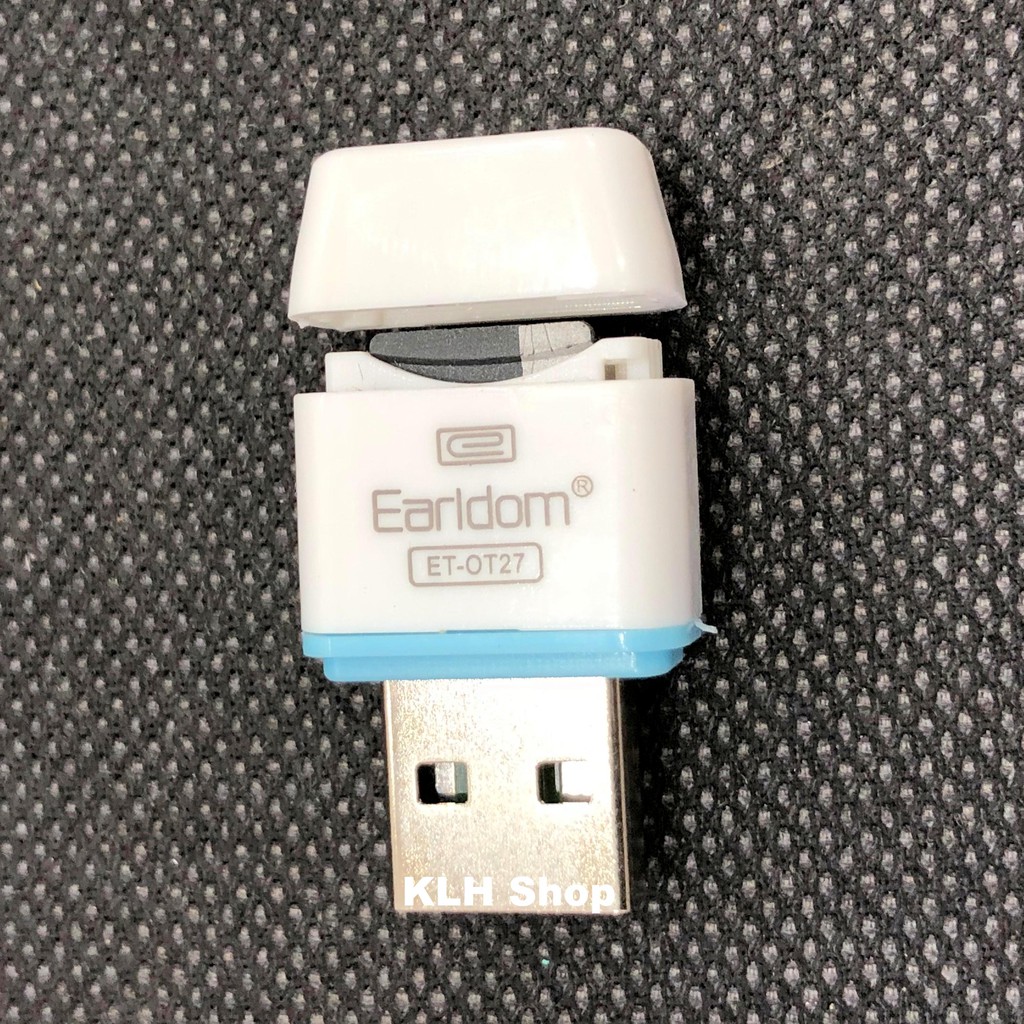 Đầu Đọc Thẻ Nhớ Siêu Nhỏ, áo đầu lọc thẻ micro sd USB có nắp đậy chống gãy thẻ Earldom OT-27 KLH ...
